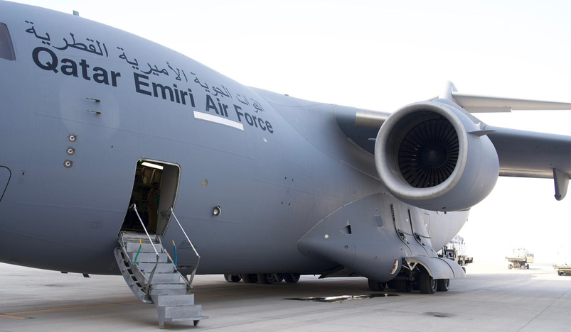 Qatari Aircraft Carrying Aid for Flood Survivors Lands