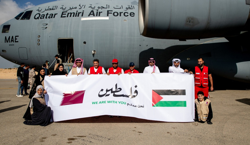 Two Qatari aircraft arrive in Egypt with 62 tonnes Gaza